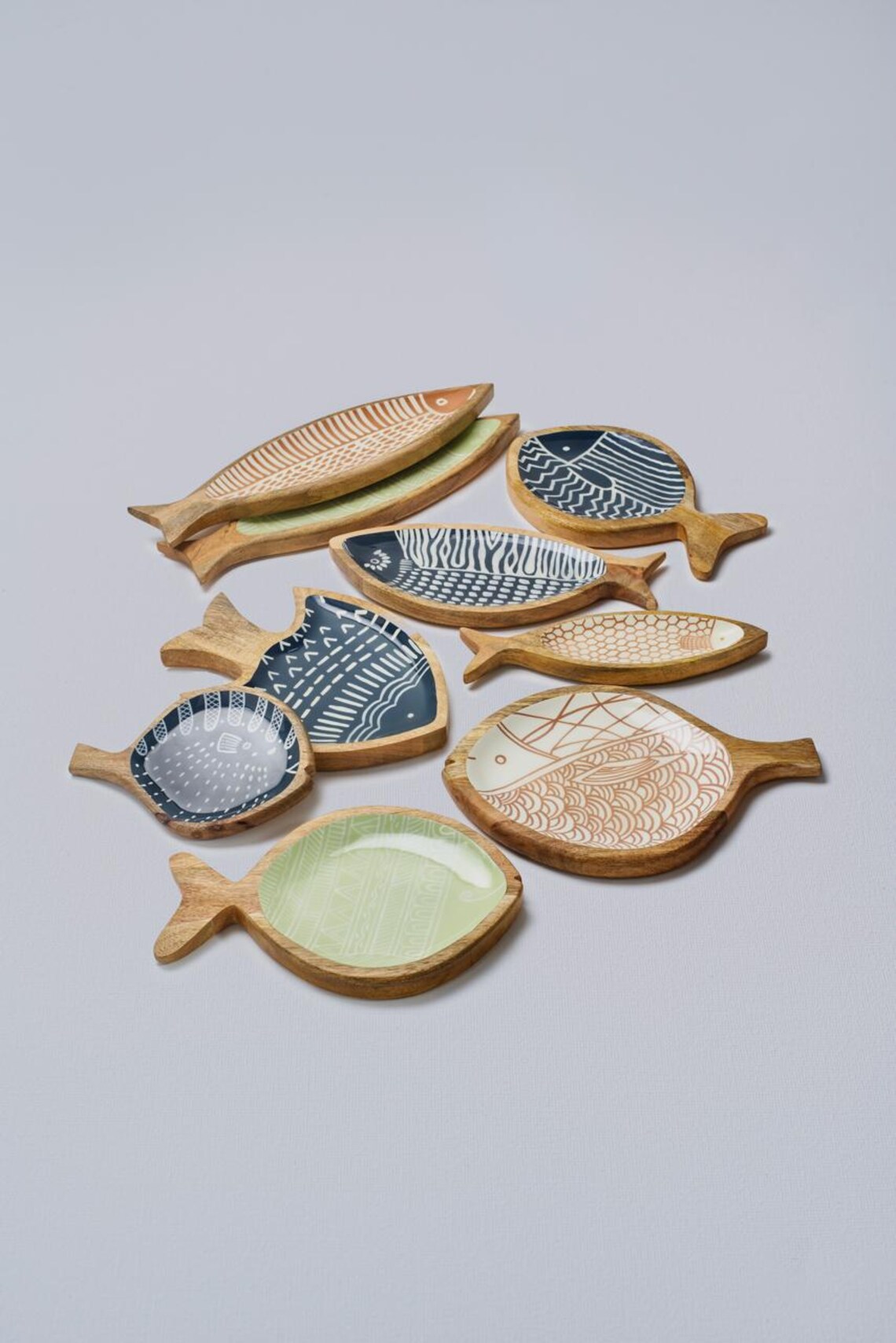 Wooden Fish Platter | Dover Sole Shape Wood Serving Dish Coastal ...