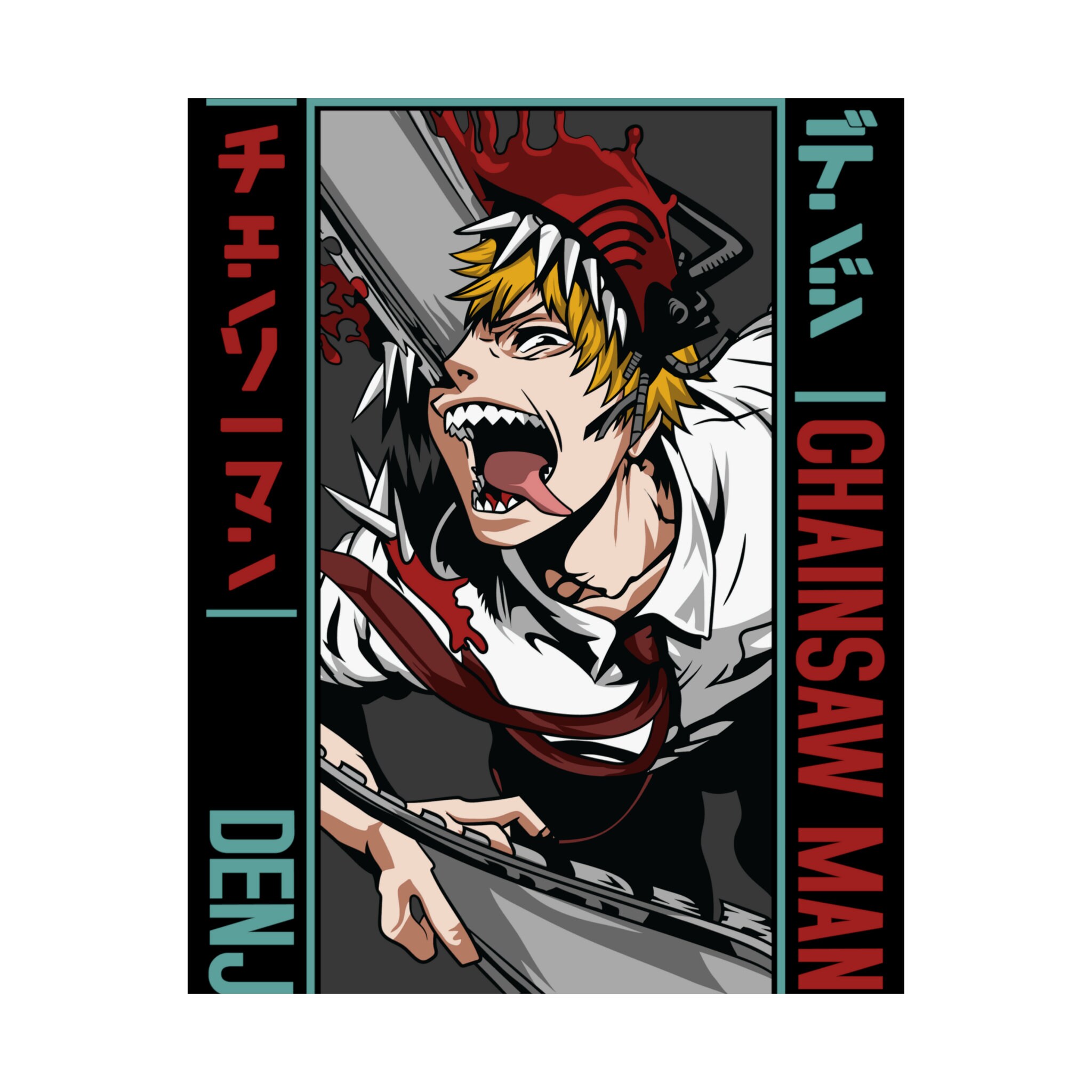 Custom Anime Portrait, Chainsaw Man Poster, Cool Anime Gift, Anime ...