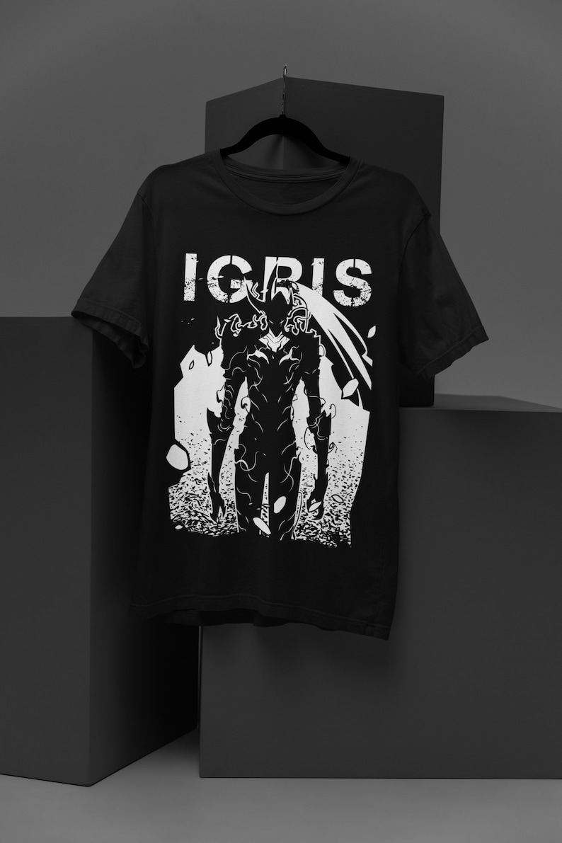 Solo Leveling Shirt, Igris, Anime Graphic Tee, Anime Vintage Special ...