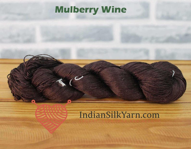 Pure Mulberry | 50g(500m) | Silk Slub Dupioni Yarn – 2 Ply | Soft ...