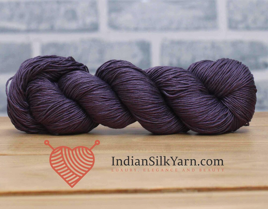 100% Mulberry Silk Yarn– Fingering Sock Weight | 50g Skein(250m) | Baby ...
