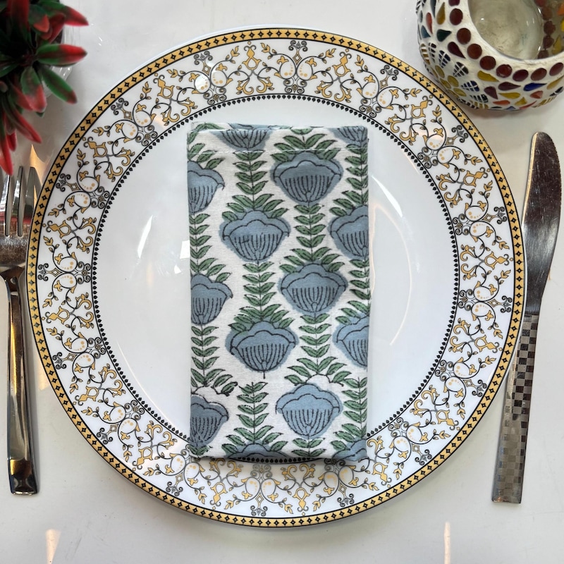 Block Print Napkins - Etsy