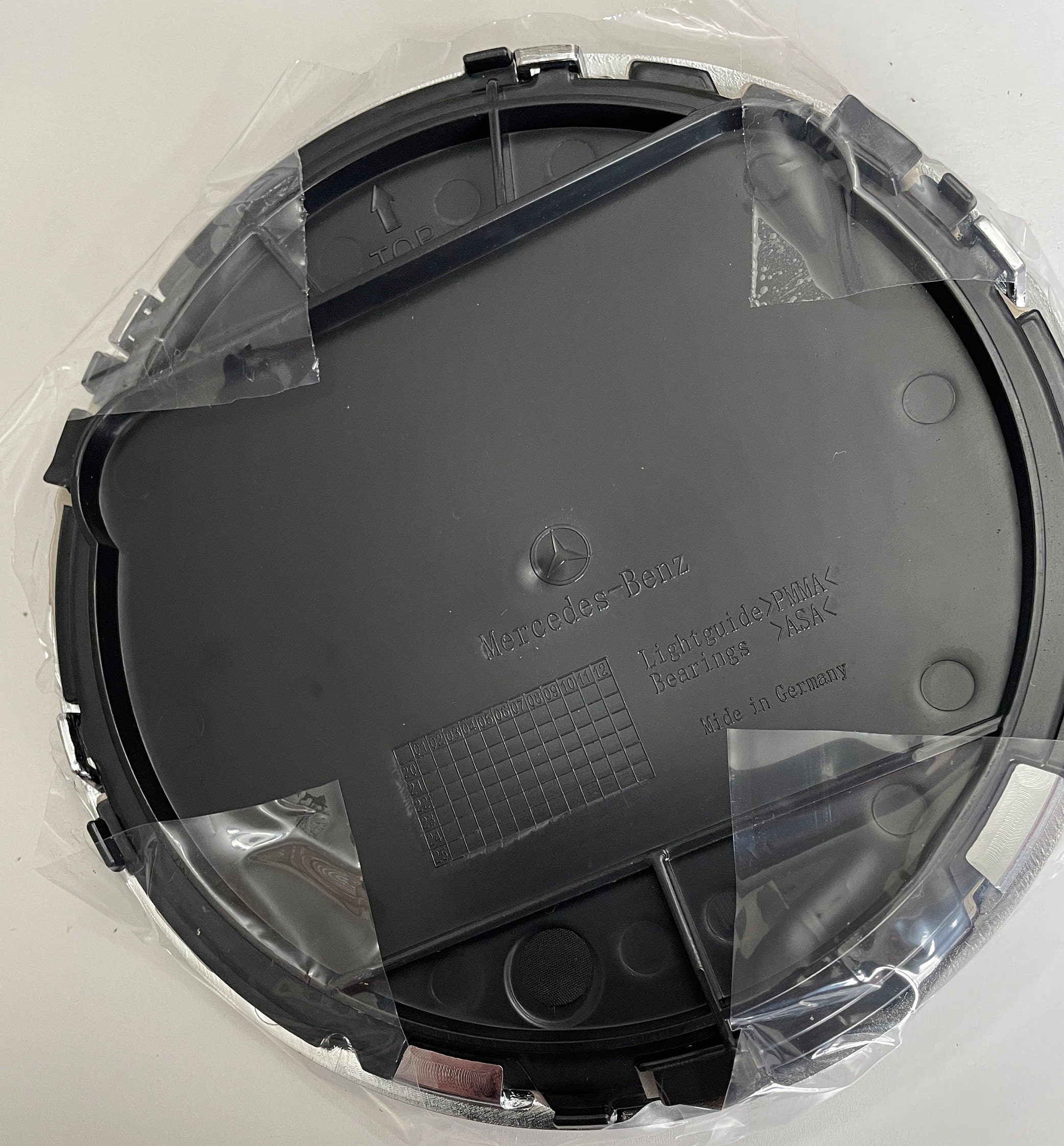 Mercedes Benz Chrome or Black Outer Ring Radiator Mirror Grill Star ...