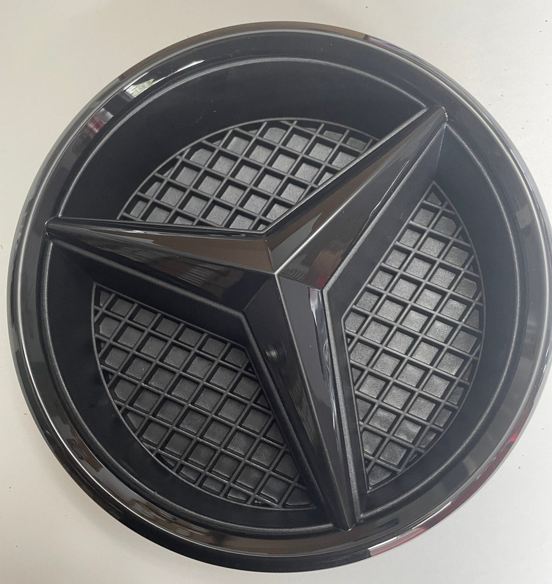Mercedes benz Emblem Gloss Black Grill Star Badge W205 W117 W118 PN ...
