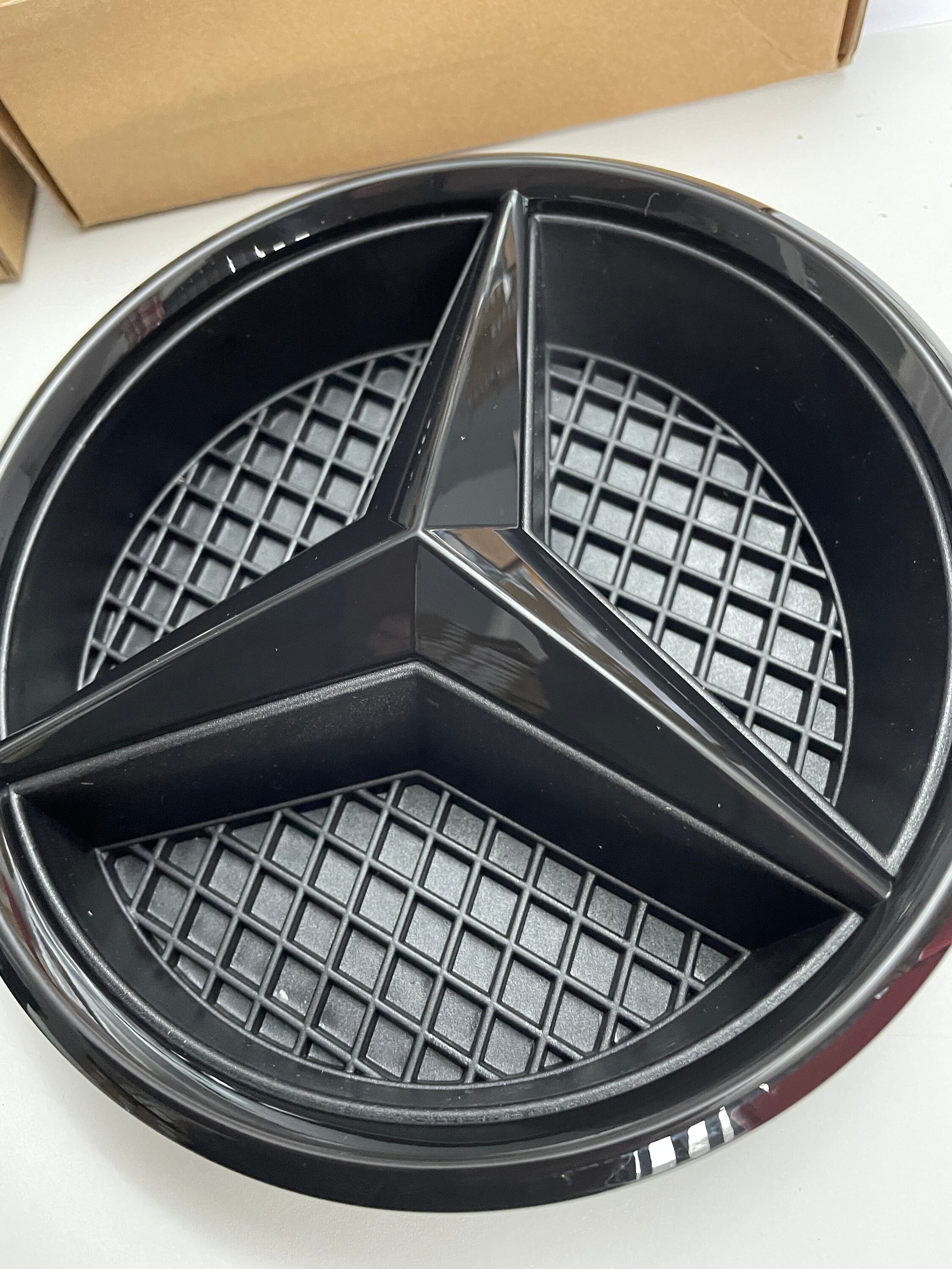 Mercedes Benz Gloss Black Grill Star Base Logo Badge W205 A,C,B,GL,E ...