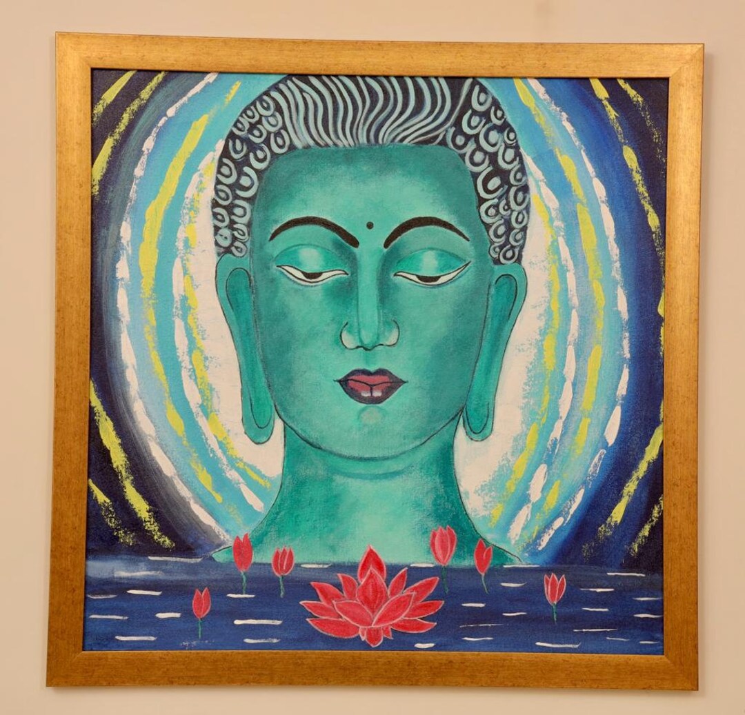 Budha Acrylic Knife Painting - Etsy