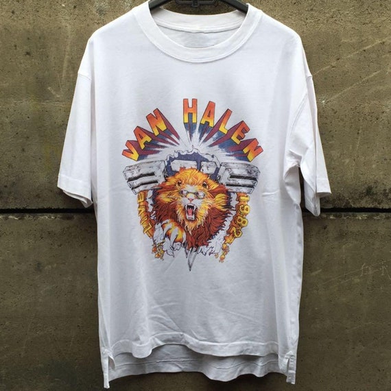 Van Halen - "Live 1982 Tour" Shirt, Van Halen Lion Lo… - Gem