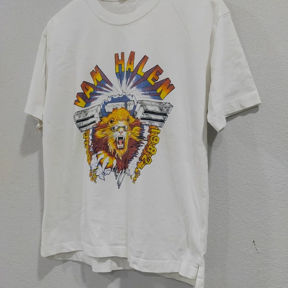 Van Halen - "Live 1982 Tour" Shirt, Van Halen Lion Lo… - Gem
