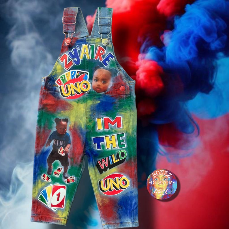 UNO Theme Custom Birthday Kids Overalls/sets - Etsy