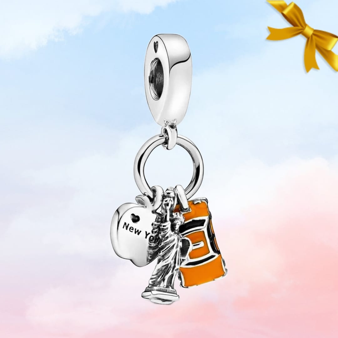 Symbols of New York City Dangle Charm Statue of Liberty - Etsy
