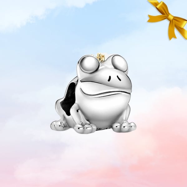 Sterling Silver Frog Charm - Etsy