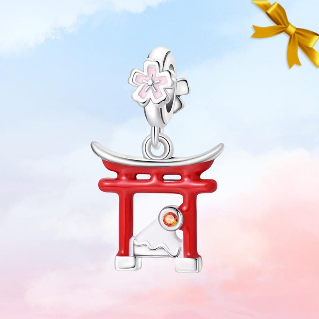 Japanese Torii Gate Charm: S925 Silver Charm for Bracelet,necklace ...