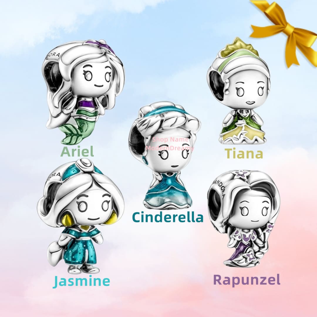 Princess Charm Collection Disney Princess Charms Genuine S925 Sterling ...