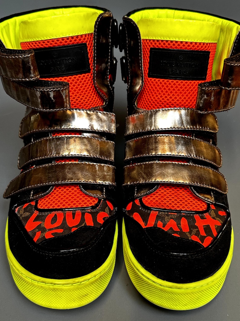 Baskets Louis Vuitton FD 0010 6 1/2 Stephen Sprouse Graffiti, taille 40 ...