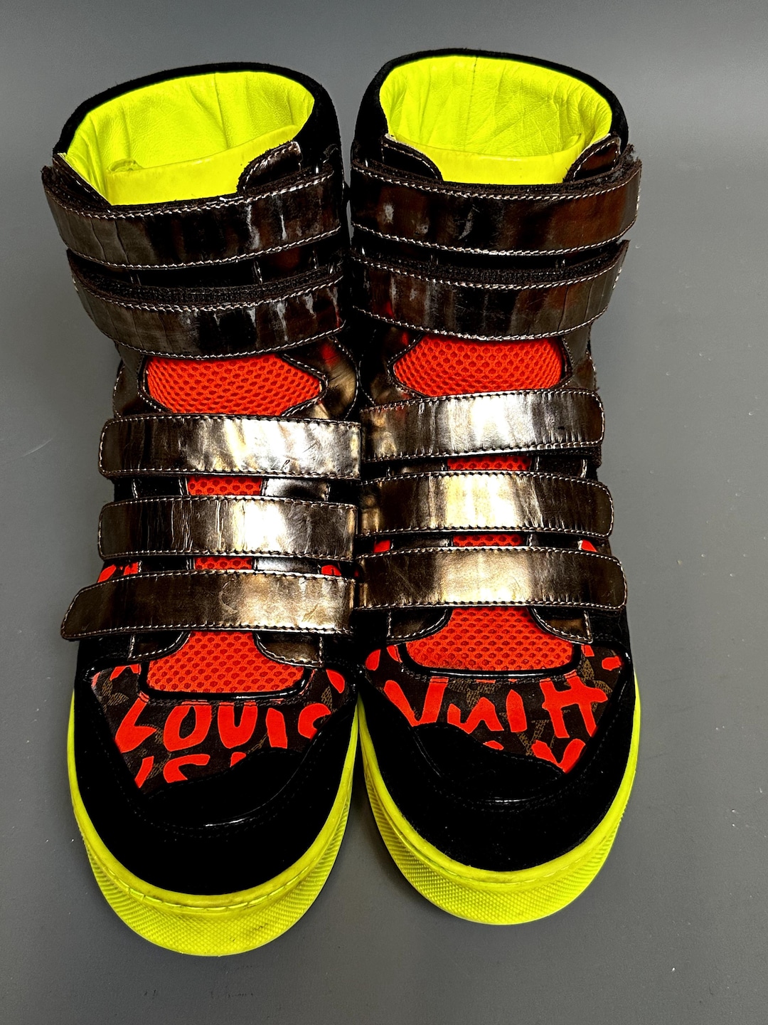 Baskets Louis Vuitton FD 0010 6 1/2 Stephen Sprouse Graffiti, taille 40 ...