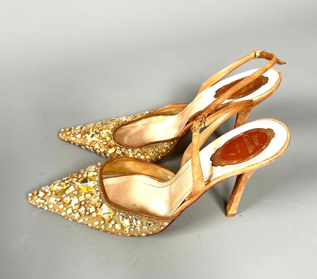 Rene Caovilla Vintage Slingback Pumps High Heels - Etsy