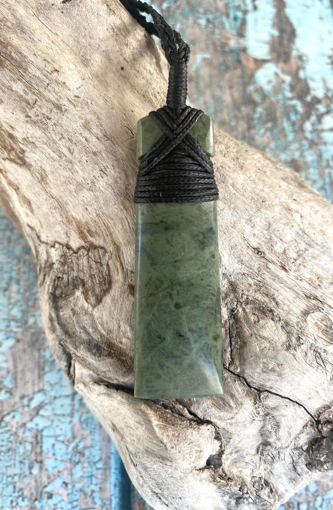 Kōkopu Pounamu Hei Toki Necklace, New Zealand Greenstone - Etsy