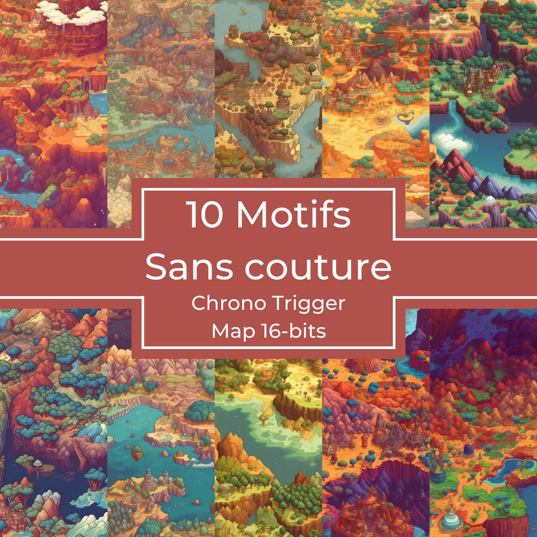 16-bit Map Pack Inspired by Chrono Trigger: 10 Seamless - Etsy