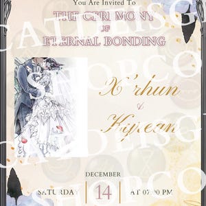 FFXIV Final Fantasy XIV Wedding Invitation Card Template | Eternal ...