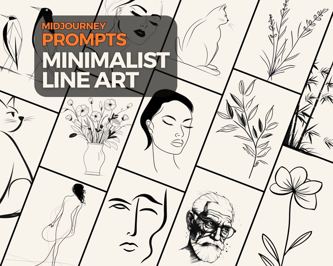 Midjourney Prompt Minimalist Line Art, Minimalistic Wall Art Poster ...