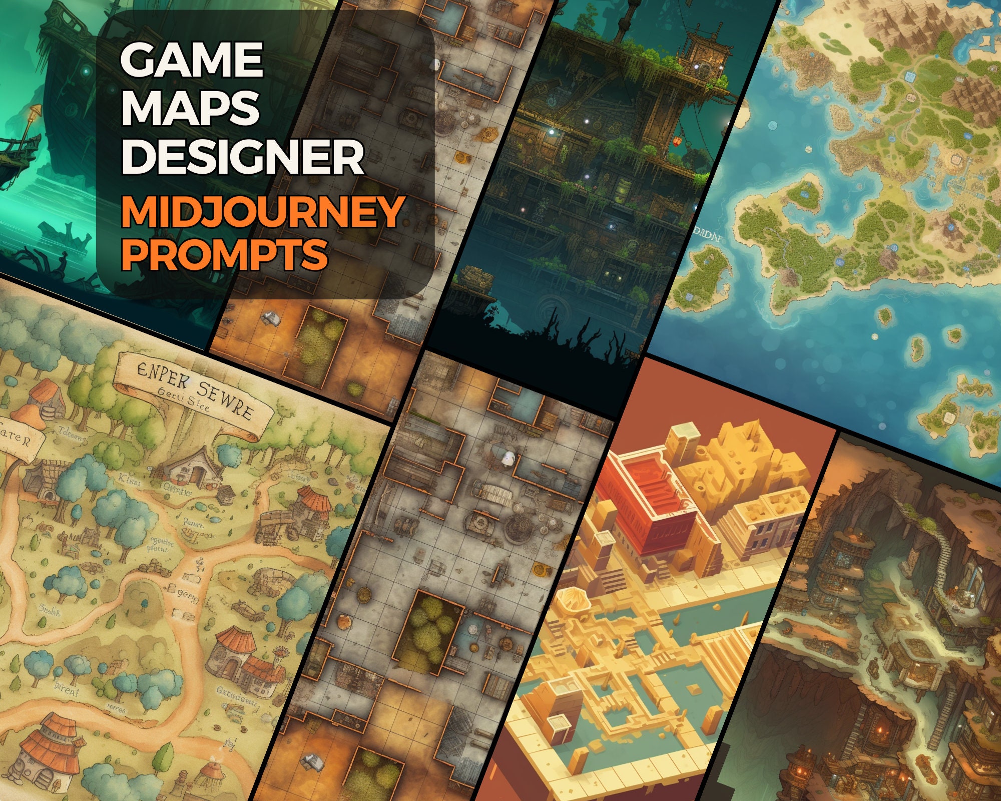Midjourney Prompt Game Map Designer, Game Zone Designer Midjourney ...