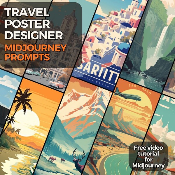 Travel Posters Midjourneys Prompts - Etsy