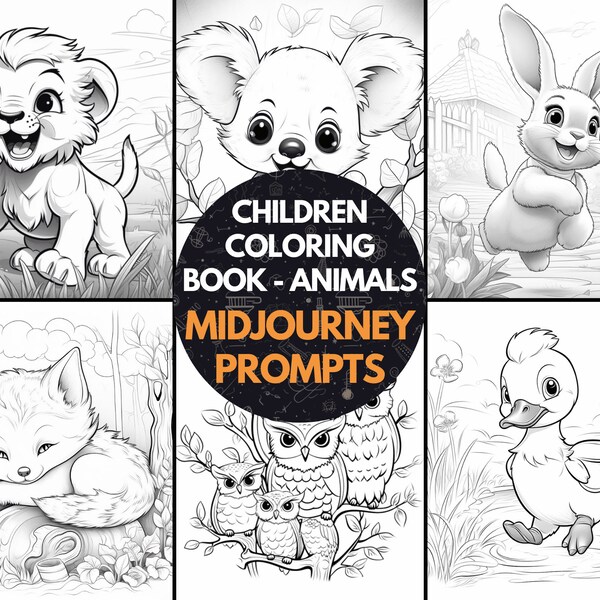 Midjourney Prompt Coloring Pages - Etsy