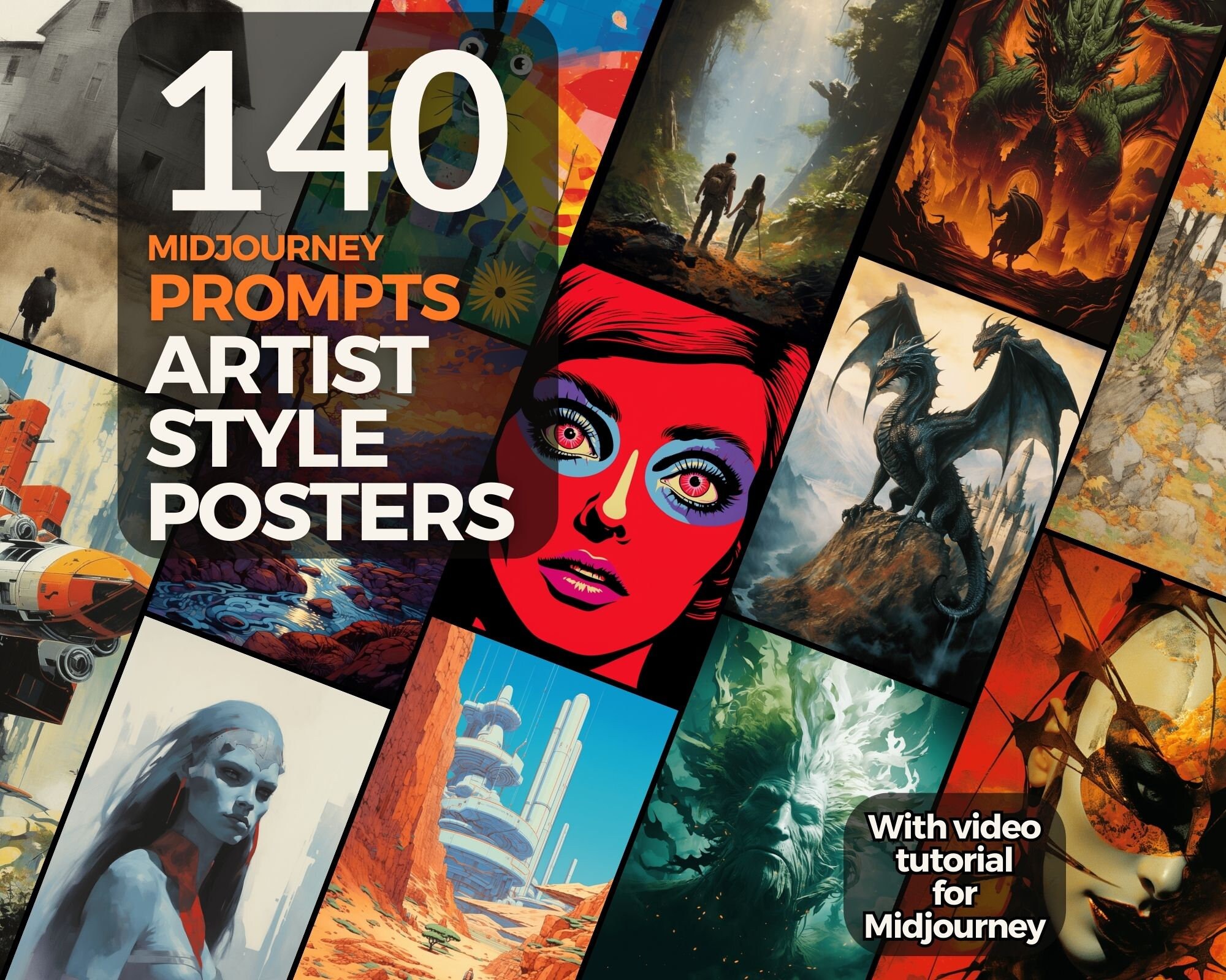 140 Midjourney Prompts For Artist Style Posters Midjourney Poster