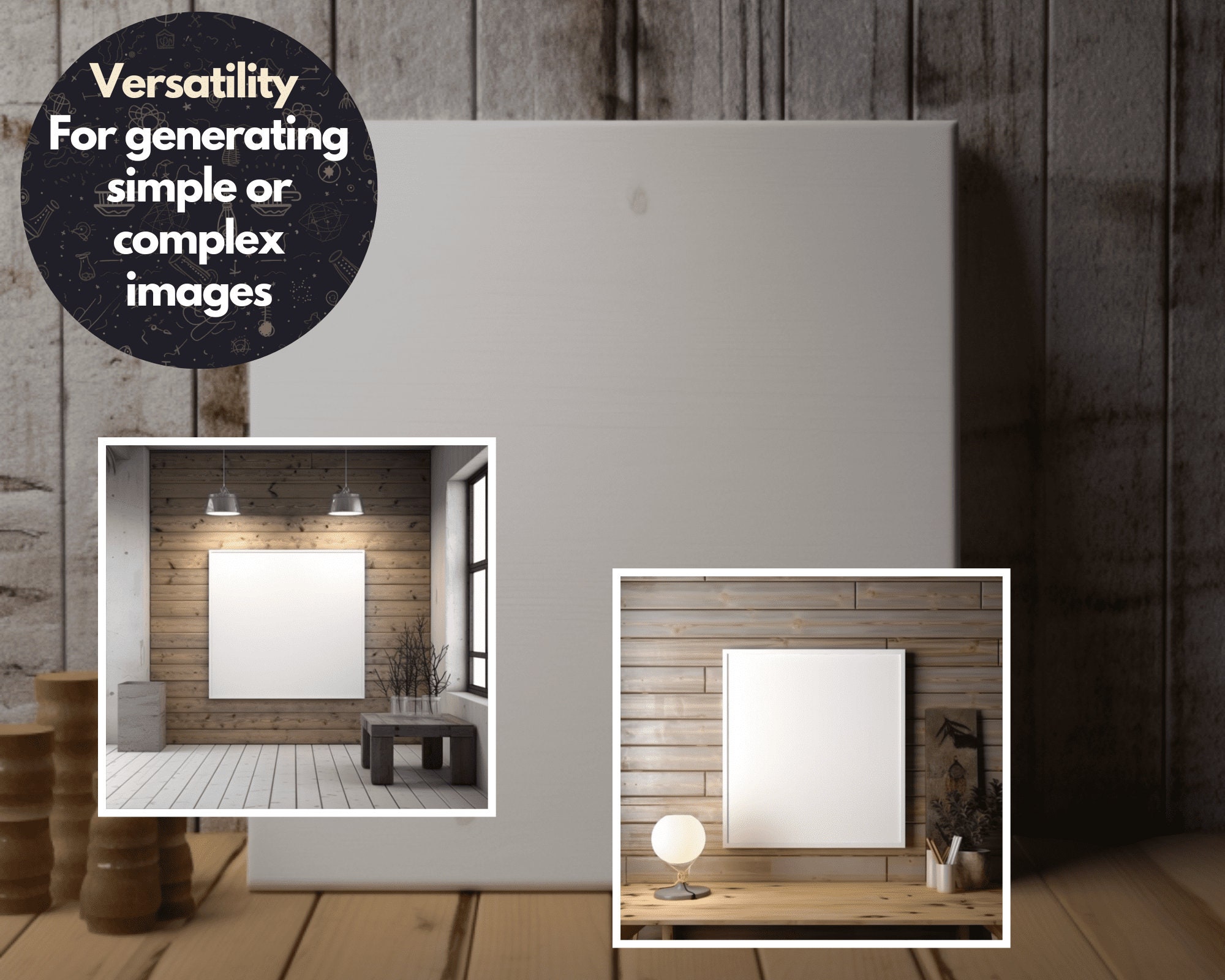 Midjourney Prompt Canvas Mockup Designer, Wall Frames Mockup Prompt, AI ...