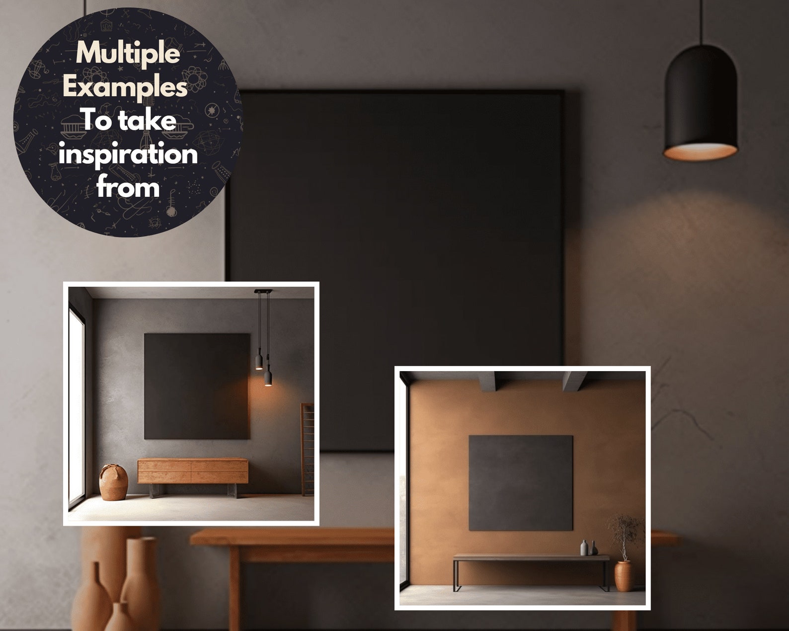 Midjourney Prompt Canvas Mockup Designer, Wall Frames Mockup Prompt, AI ...