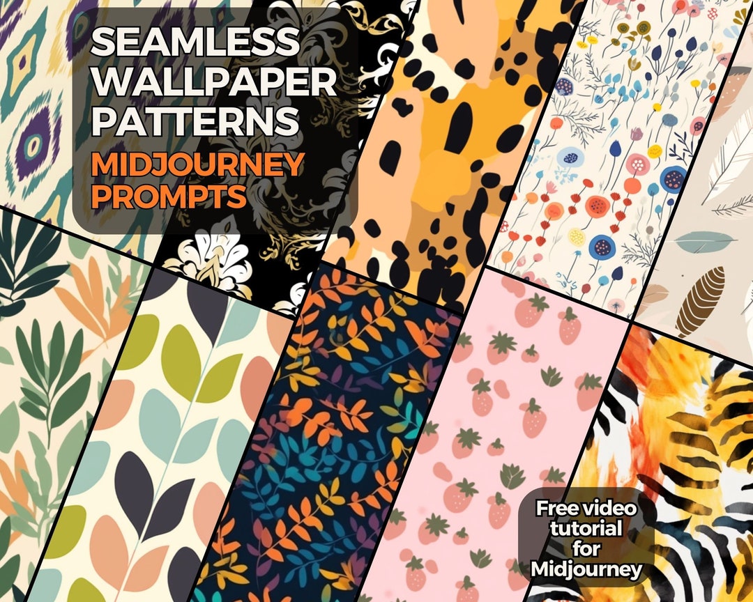 Midjourney Prompt Seamless Wallpaper Pattern, Midjourney Floral ...