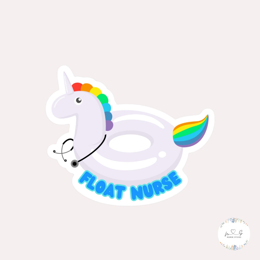 Nurse Sticker | Float Nurse, Nursing Sticker, Stickers for Nurses ...