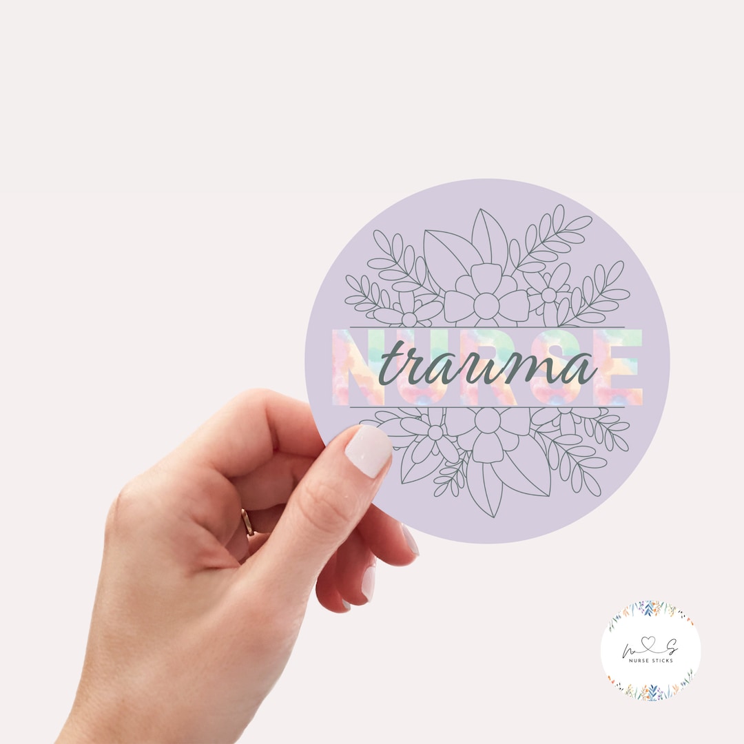 Nurse Sticker | Trauma Nurse Sticker, Trauma Critical Care Nurse ...