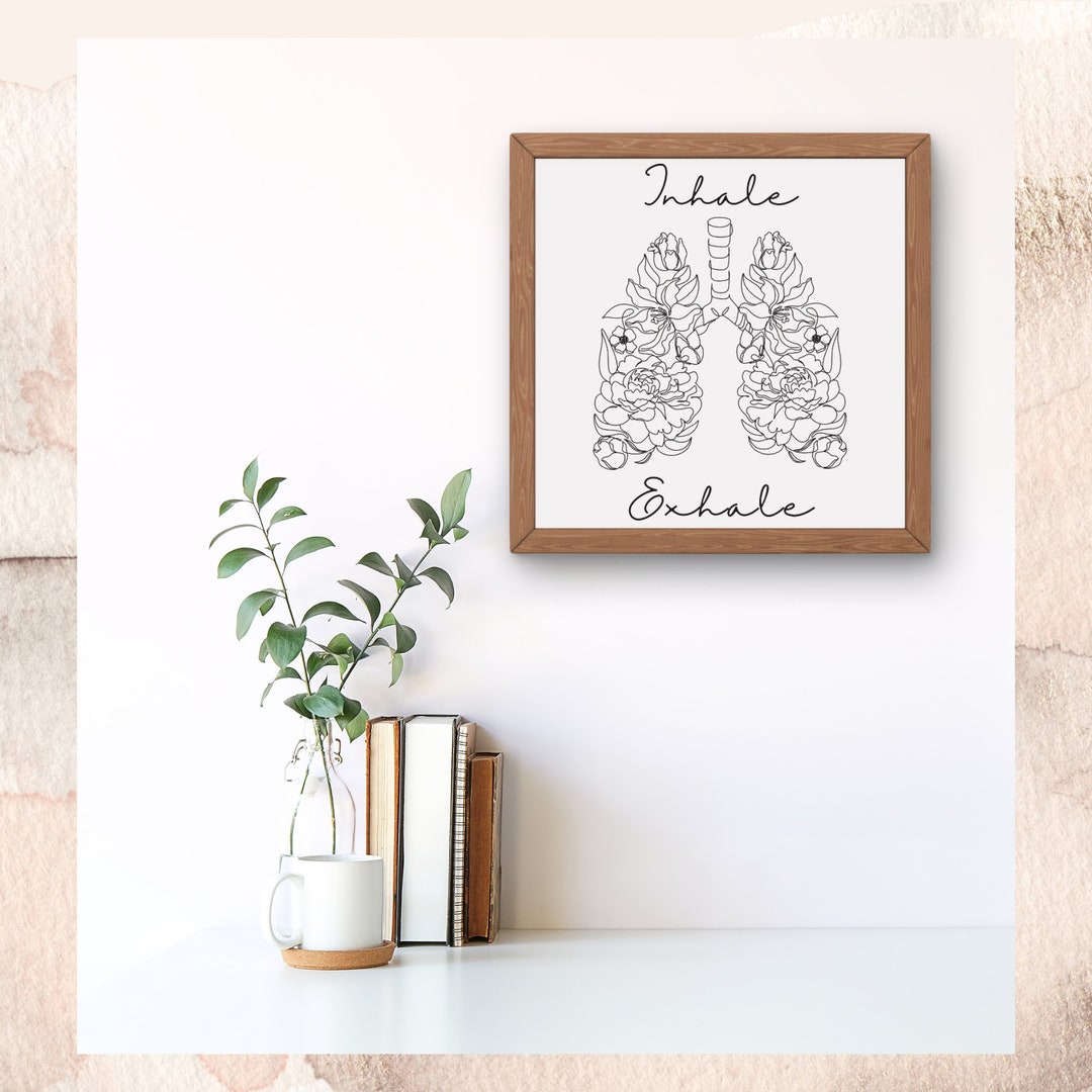 Inhale Exhale Wall Art Print, Digital Print, Medical Design Art ...
