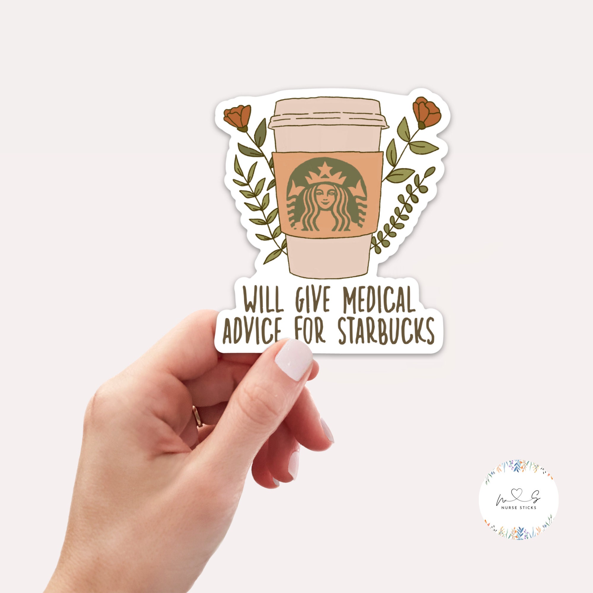 Starbucks Sticker Nurse Sticker, Nurse Fuel, Waterbottle Sticker ...