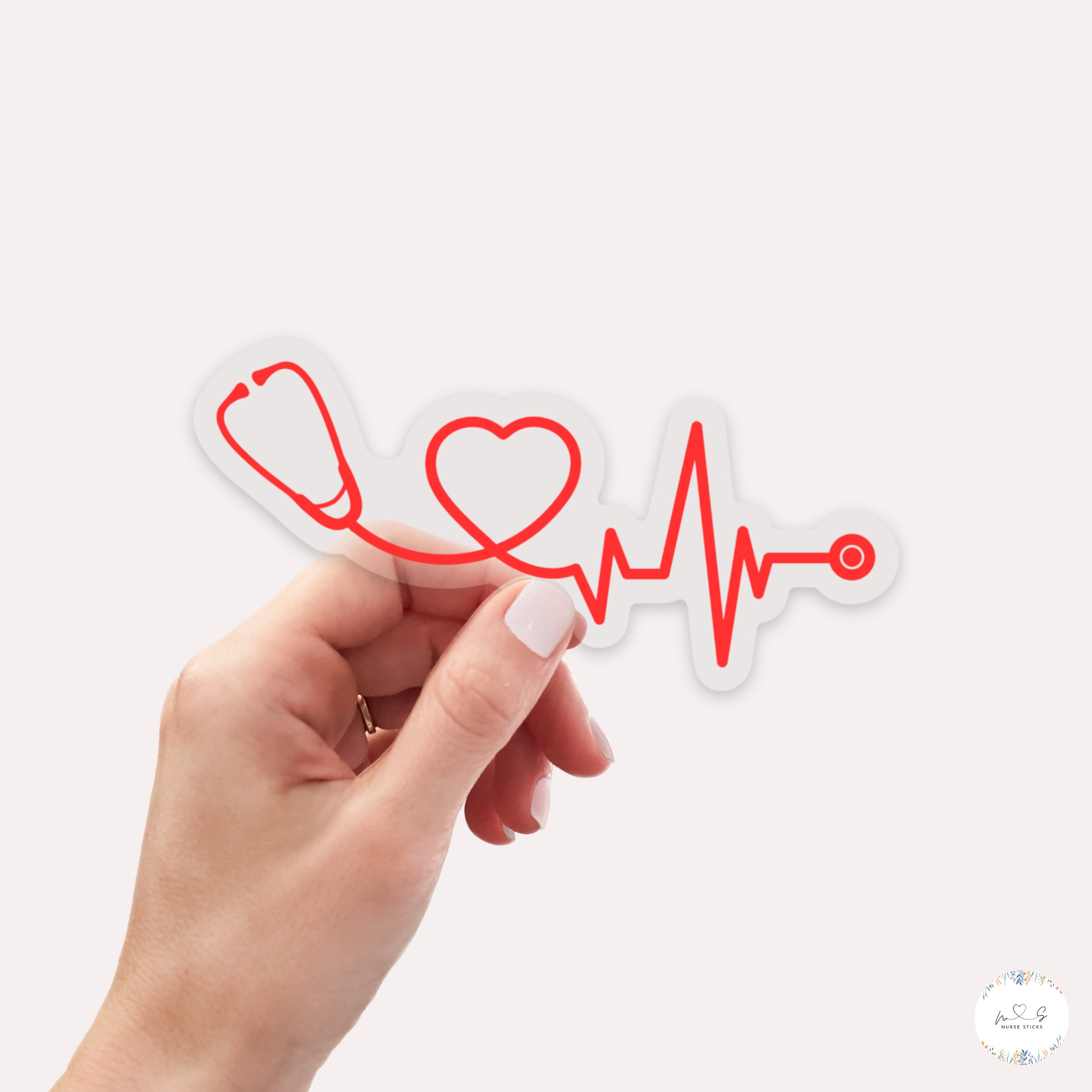 EKG Nurse Sticker Stickers for Nurses, Stethoscope Sticker, Gift for ...