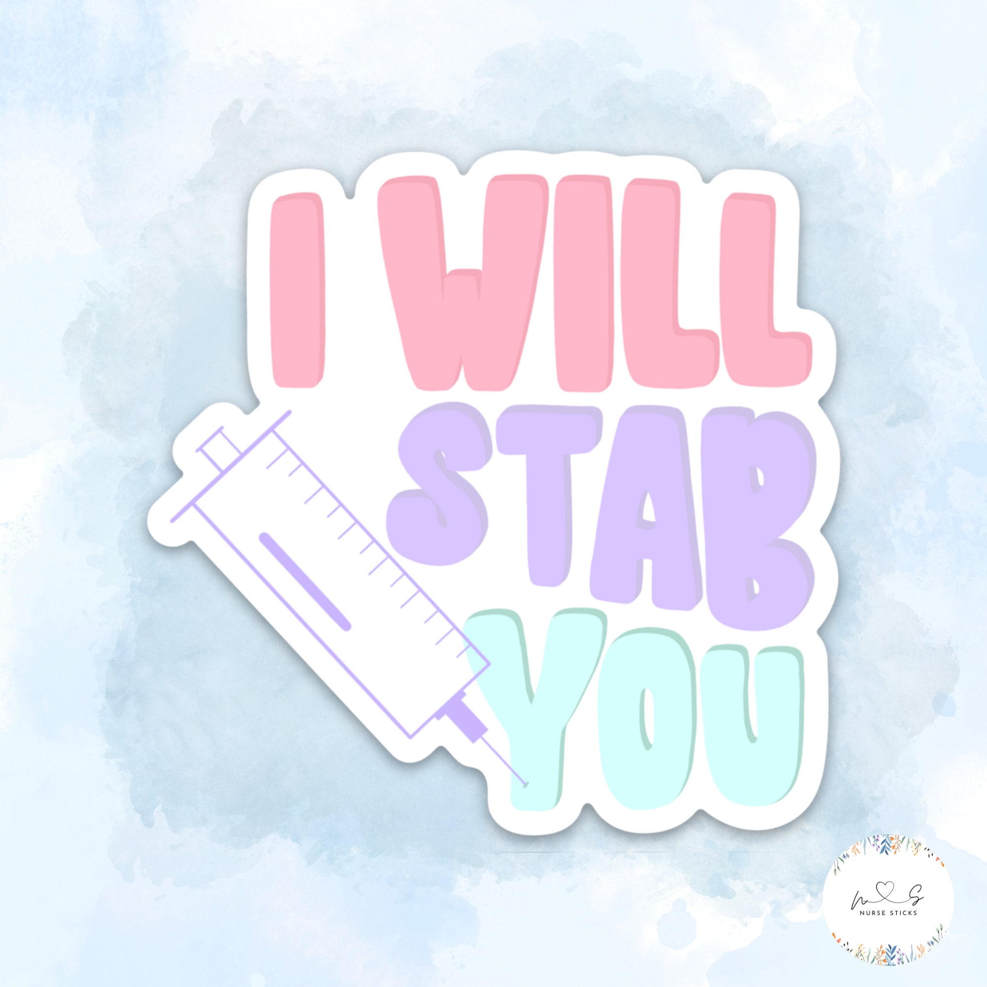 Funny Nurse Sticker Nursing Syringe Sticker, Nursing Student, Critical ...