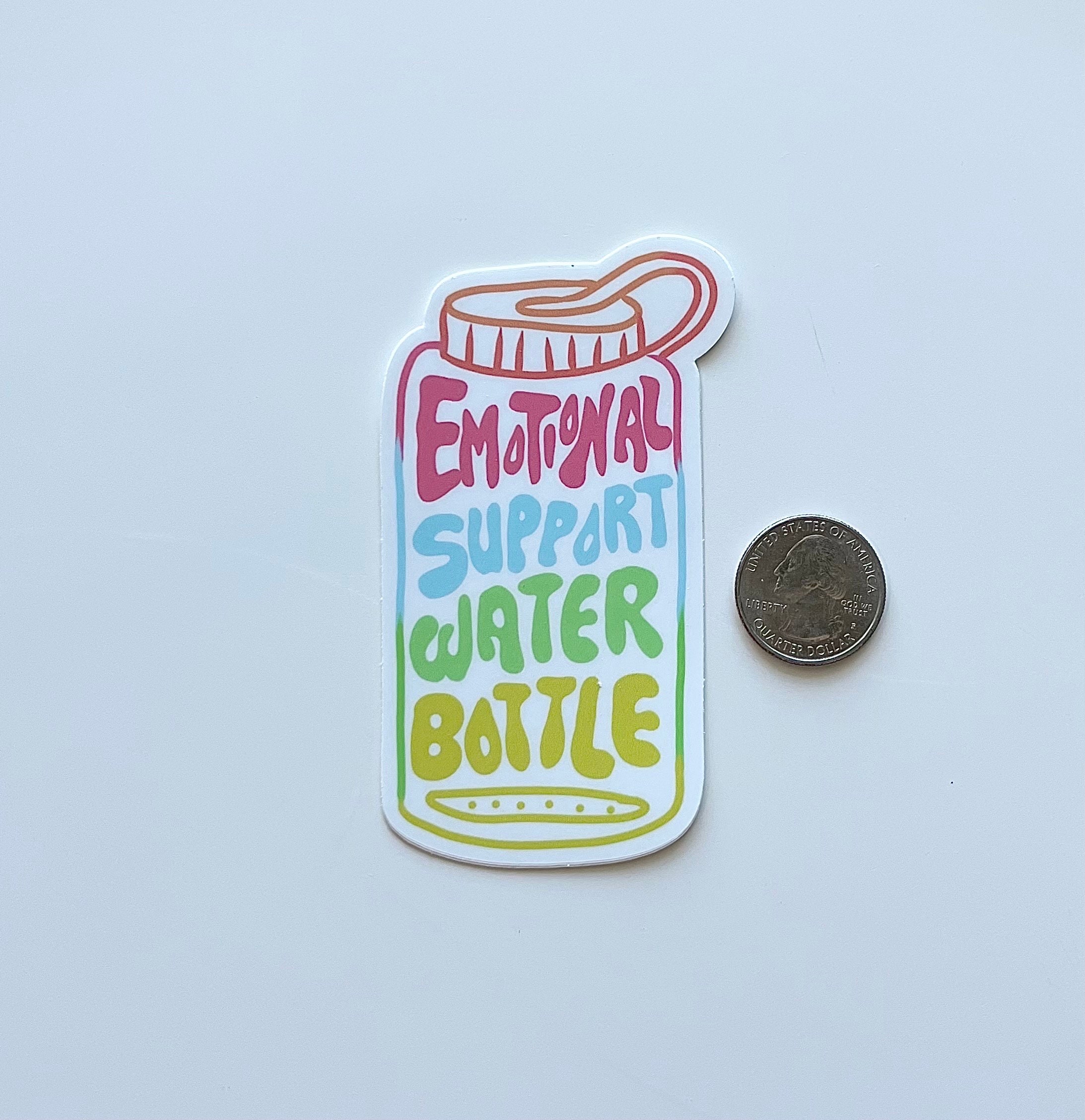Water Bottle Sticker | Emotional Support Water Bottle Sticker ...