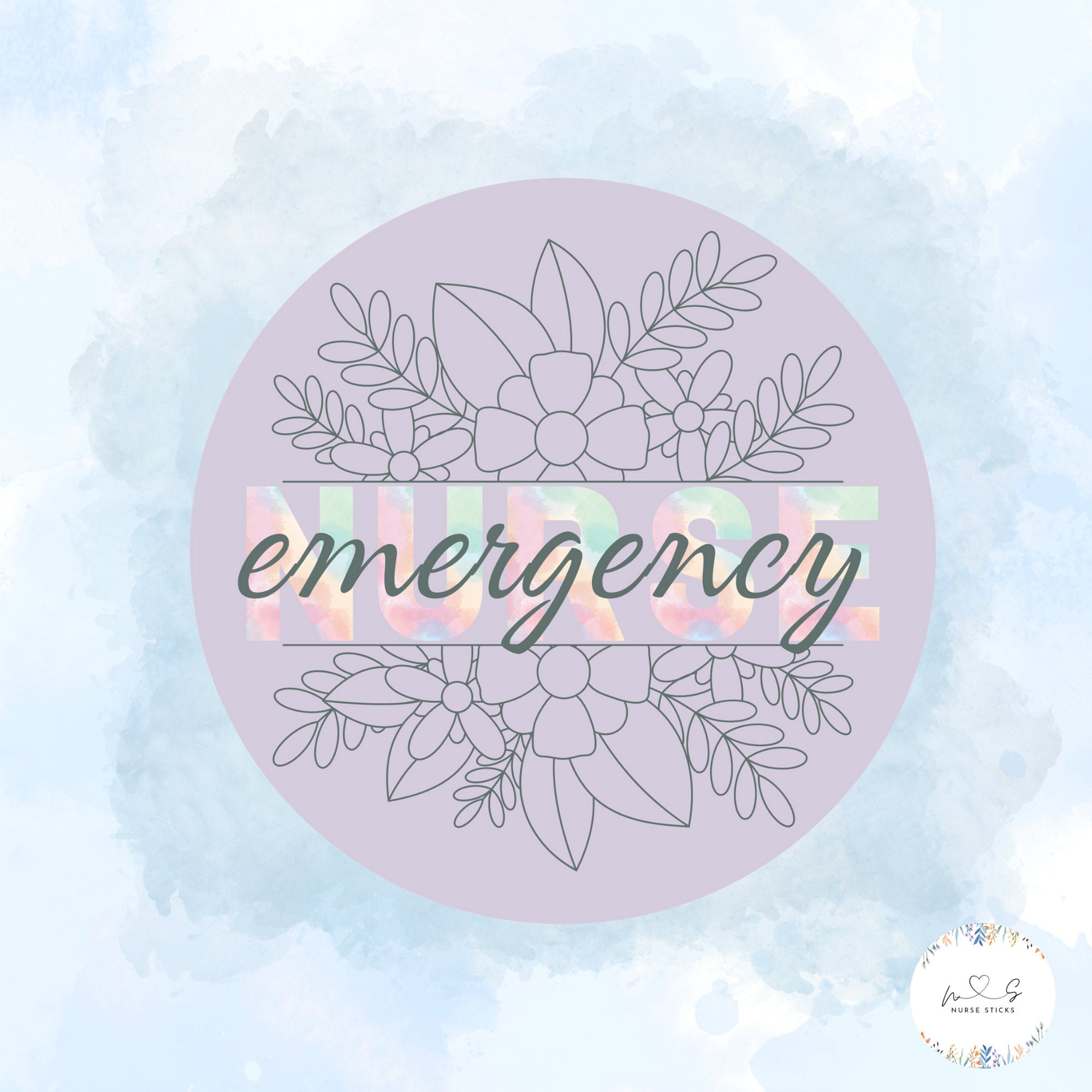 Nurse Sticker ER Nurse Sticker, Stickers for Nurses, Water Bottle ...