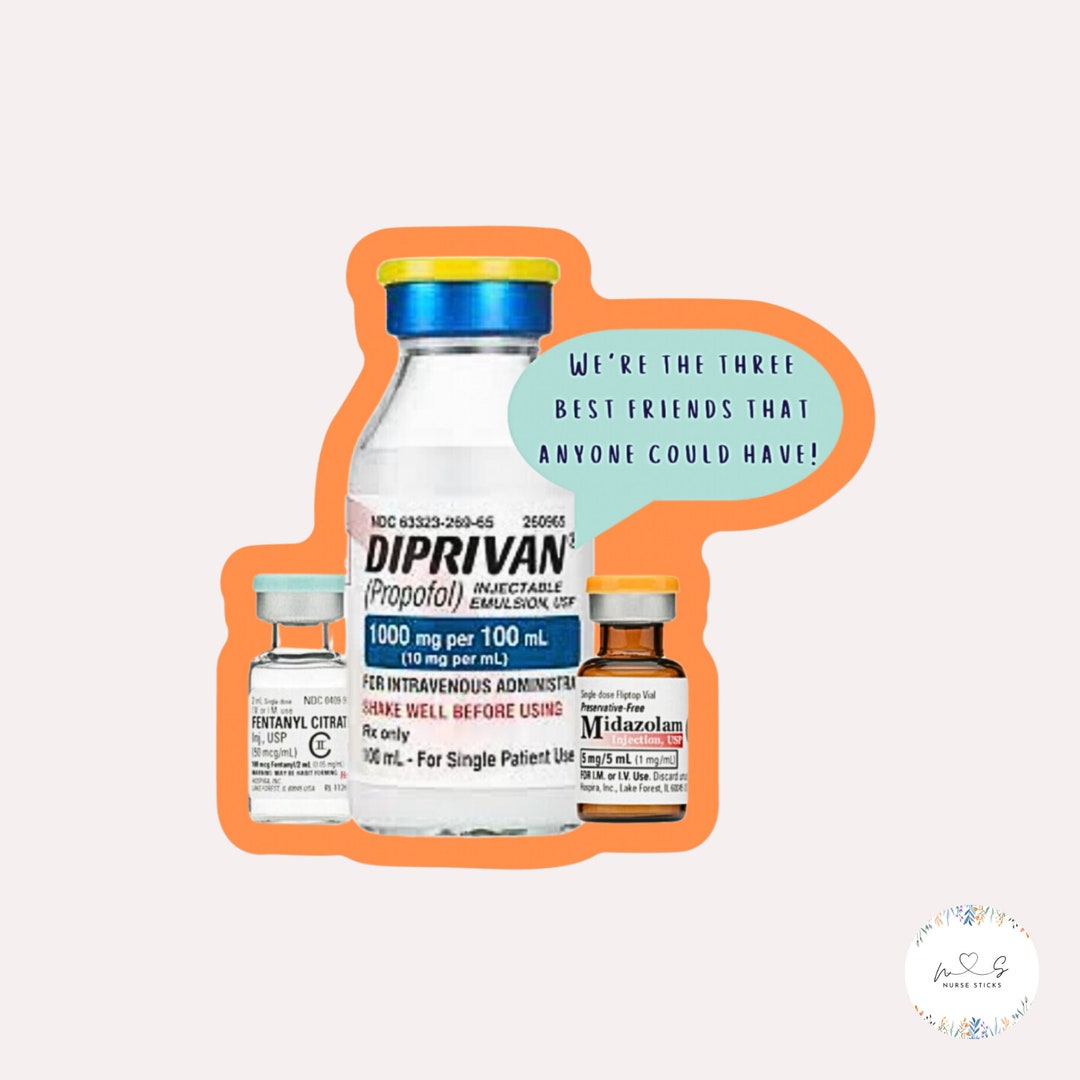 Nurse Drugs Sticker | Critical Care Nurse, Anesthesia Sticker, ICU ...