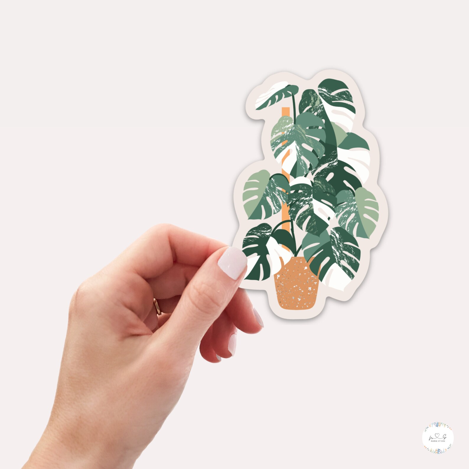 Monstera Plant Sticker | Plant Lover Sticker, Plant Sticker, Thai ...
