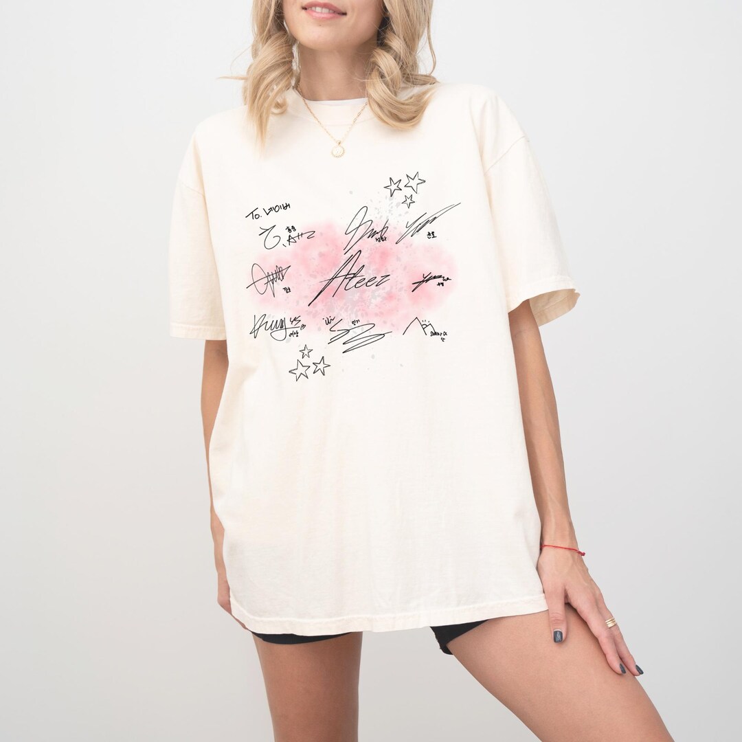 Ateez Signatures Tee, K-pop T-shirt, Ateez 2025 World Tour Shirt, Ateez ...