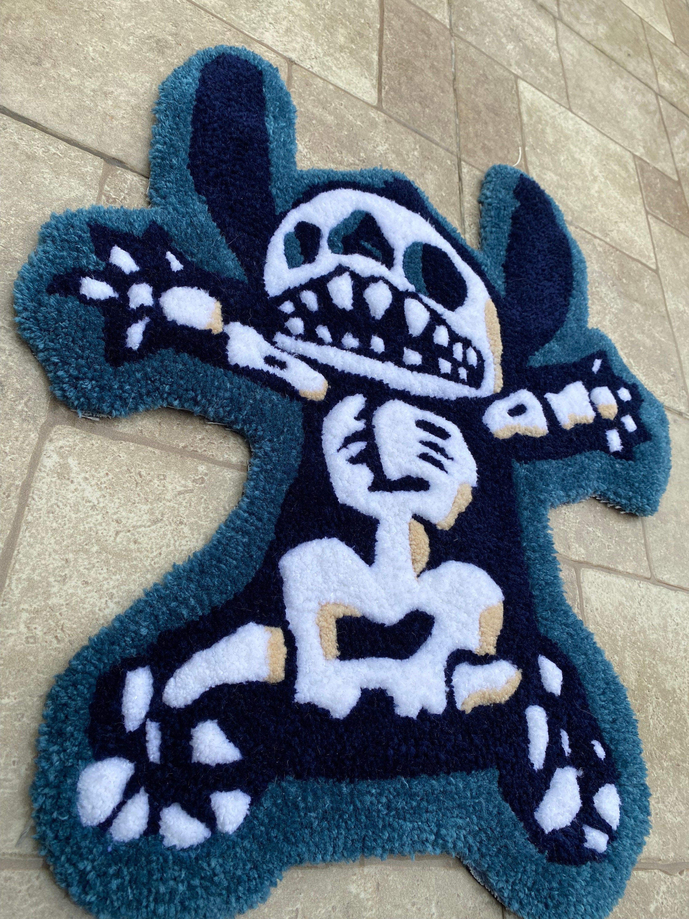 Stitch Skeleton Tufted Rug, Custom, Handmade Rugs, Gift for Him / Her ...