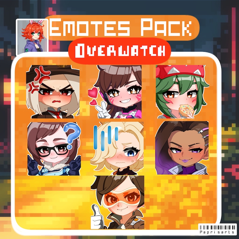 EMOTES [TWITCH & DISCORD] - Overwatch - Ashe, Diva/dva, Kiriko, Mei ...