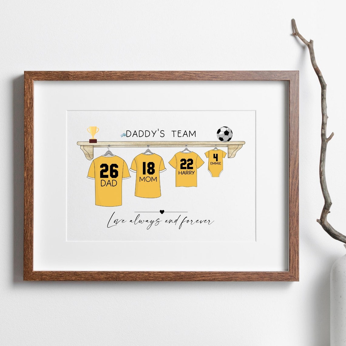 Custom Football Shirt Family Print, Daddy's Football Team Print ...