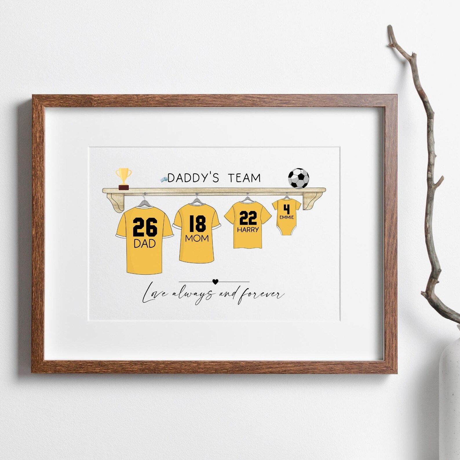 Custom Football Shirt Family Print, Daddy's Football Team Print ...