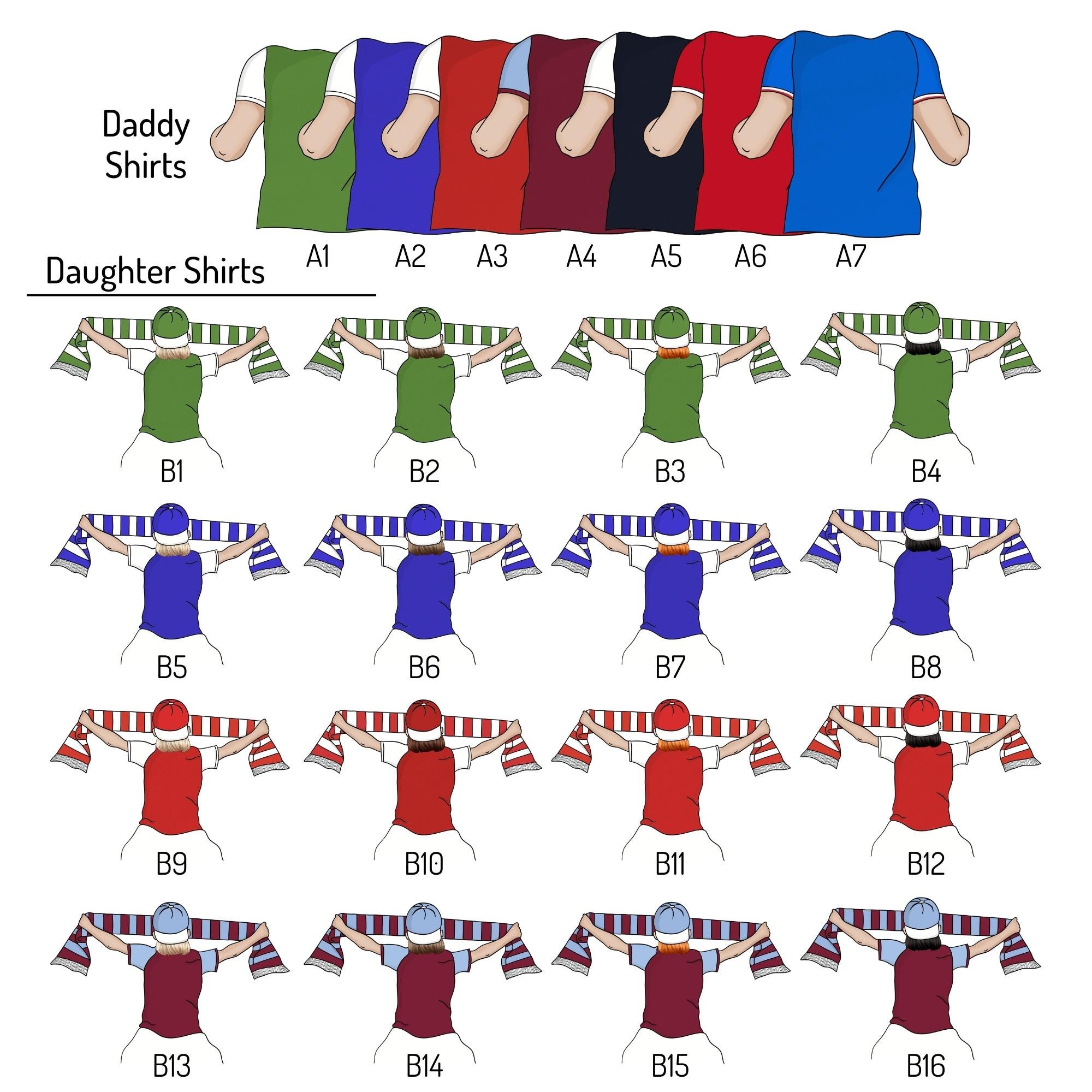 Personalized Fathers Day Gift, Daddys Dream Team Print, Football Family ...