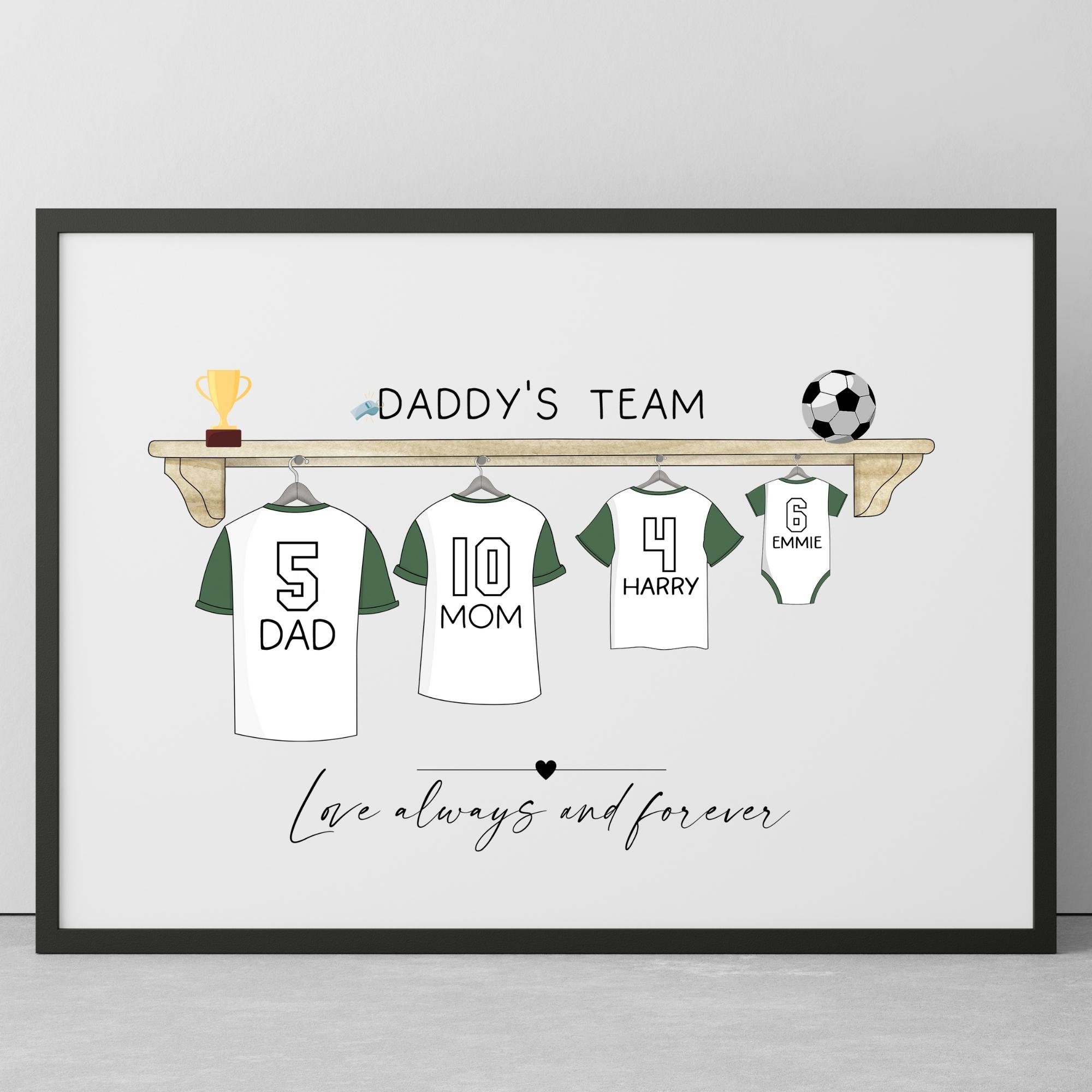 Custom Football Shirt Family Print, Daddy's Football Team Print ...