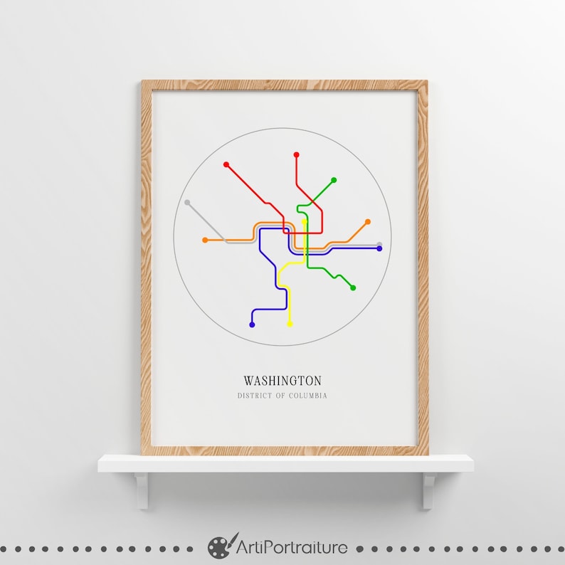 Washington Dc Subway Map, DC Metro Map, District of Colombia Metro ...