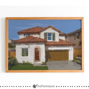 Custom House Painting From Photo, Personalized Digital Oil Painting on ...